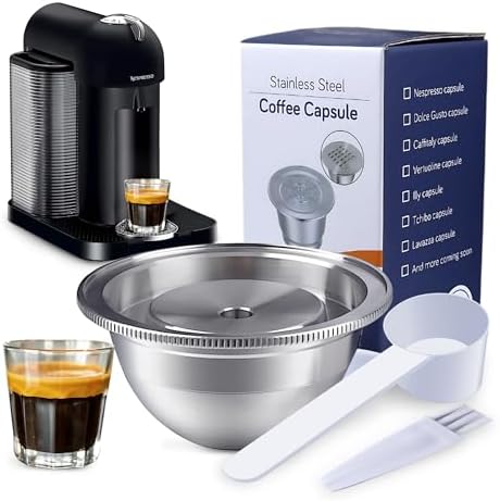 Amazon.com: Stainless Steel Refillable Coffee Pods Compatible for ...