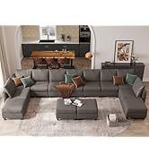 Amazon.com: EASE MOOSE U Shaped Sectional Sofa Large Modular Sofa Couch with Reversible Chaises ...