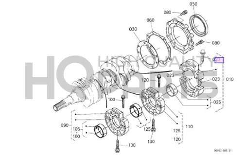 Amazon.com: Kubota 1G460-04540 Replacement Bearing Case Bolt for ...