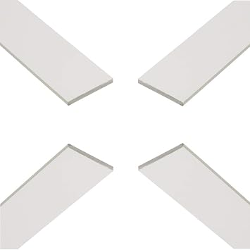 Plastic Flat Bar Strips PVC - Solid Flat Plastic Strip White - 19mm ...