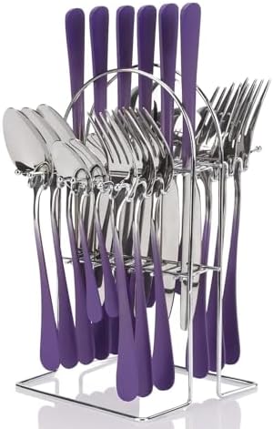 Amazon.com | Silverware Set, 20-Piece Purple Flatware Cutlery Set ...