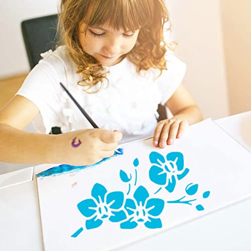 Rolin Roly 9PCS Painting Stencils Flower Corner Stencils Template ...