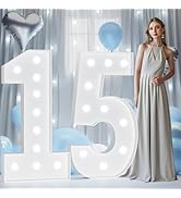Amazon.com: Bugame Light Up Numbers 4FT, Number 15 Light Up Number ...