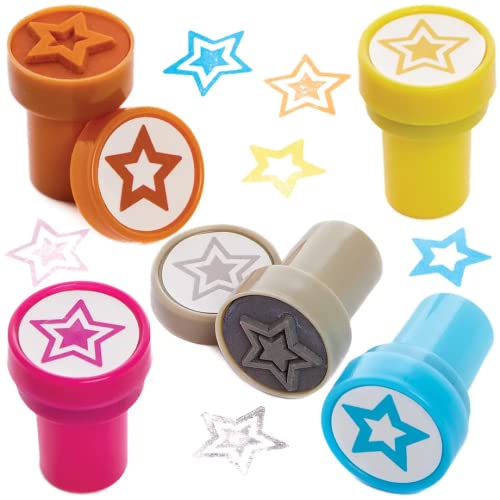 Baker Ross FX266 Star self inking Stampers – Pack of 10, Stamps for ...