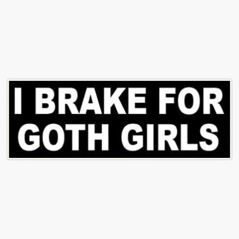 Amazon.com: Free Rides for Goth Girls - Funny Car Vinyl Decal Bumper ...