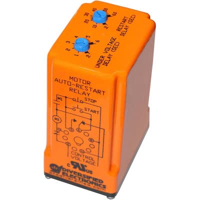 MAR-120-ACA-C, Motor Auto-Restart Relay; SPDT; Adj. Delay; 120VAC 50 ...