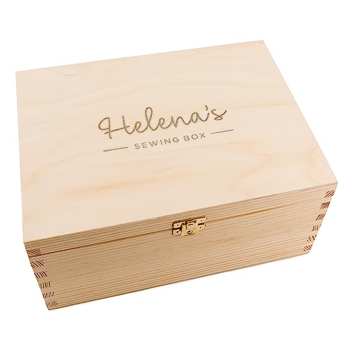 Amazon.com: Personalized Wooden Sewing Box for Women - Engraved Recipe ...