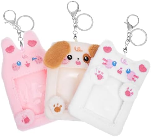 Amazon.com : HNGCT 1 Kawaii Keychain ID Card Holder + 1 Mini Kpop ...