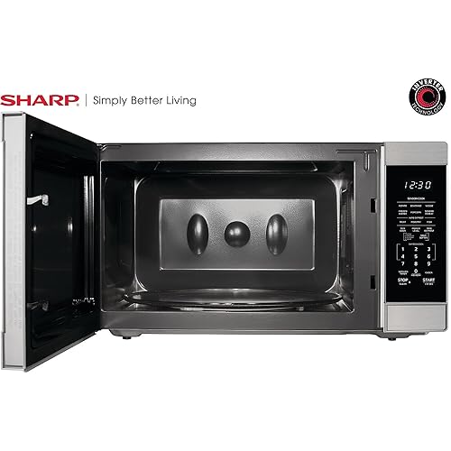 SHARP Countertop Microwave Oven with Removable 16.5″ Carousel Turntable ...