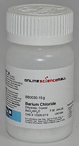 Barium Chloride Dihydrate, 15g - Reagent Grade Laboratory Reagent ...