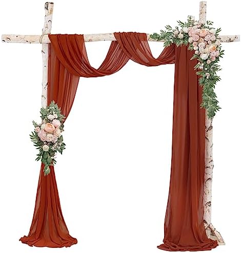 Amazon.com: 6 Panels Ivory Ceiling Drapes with Lights String for ...
