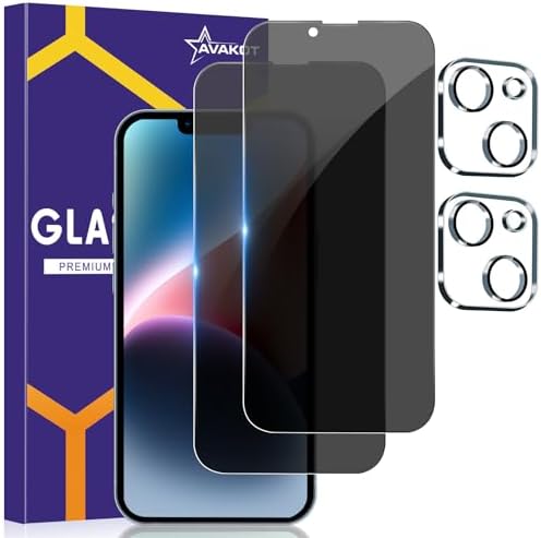 Amazon.com: Lesakit 3+3 Pack Privacy Screen Protector for iPhone 14 6.1 ...