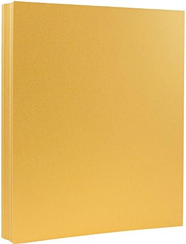 Amazon.com : JAM PAPER Metallic 110lb Cardstock - 8.5 x 11 Coverstock ...