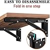 Amazon.com: Folding Shelf Brackets， Detachable Folding Bracket，2 Pack ...
