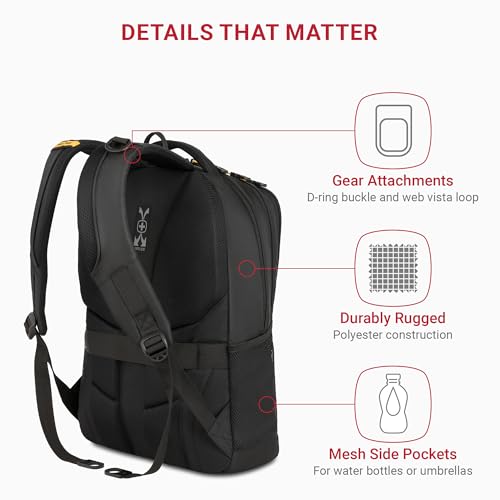 SwissGear Cecil 5505 Laptop Backpack, Black /Gold, 18-Inch - Price History