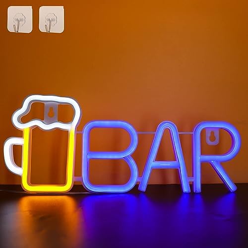 FITNATE Neon Bar Sign, LED Neon Light Sign USB Powered Decorative Bar ...