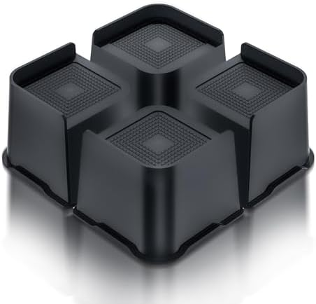 Amazon.com: Pllviood Bed Risers 4 inch, Heavy Duty Adjustable Furniture ...