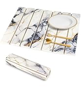 Amazon.com: Sofort Dish Drying Mat for Kitchen Counter, Gold White ...