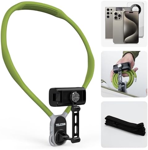 Amazon.com: TELESIN° Neck Phone Holder POV/Vlog Neck Mount for Phones ...