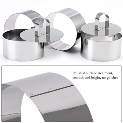 Snapklik.com : Set Of 8 - Round Cake Ring Cake Molds, Stainless Steel ...