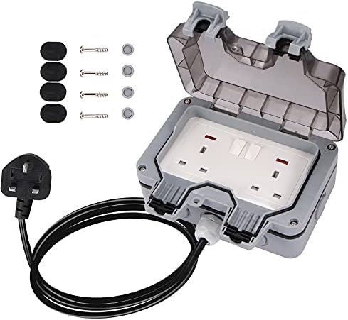 Outdoor Plug Sockets Waterproof 3m Extension Lead Ip66 Weatherproof ...