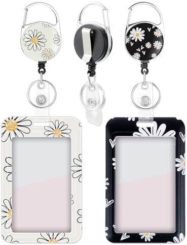 Amazon.com : 3 Set Heavy Duty Badge Holder with Retractable Reel,ID ...