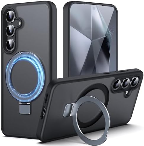 DASFOND Mag-Stand Galaxy S24 Case, 2024 Upgraded [All-in-1] [Support MagSafe] Invisible Ring ...