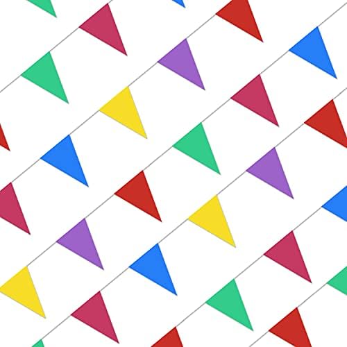 Amazon.com: Super Z Outlet 100 Foot Long Multicolored Plastic Pennant ...