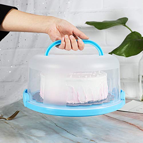 Buy Cake Caddy, 10Inch Portable Round Cake Carriers Locking Cake Caddy ...