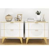 Amazon.com: Wakefit Nightstands Set of 2, Light Luxury Bedside Table ...