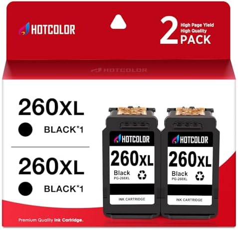 Amazon.com: HOTCOLOR PG-260XL Black Ink Cartridges Replacement for ...