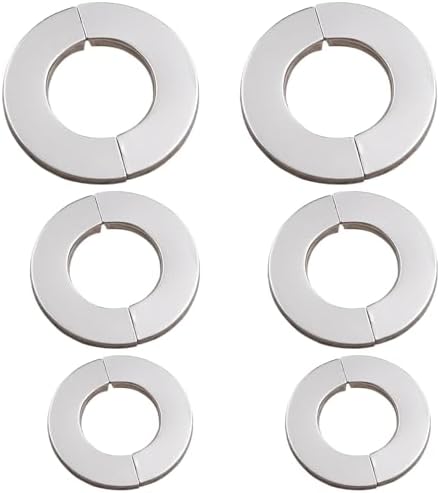 RecDec 6 Pack Wall Split Flange Cover Self-Adhesive Stainless Steel ...