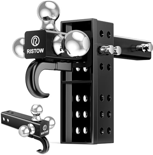 Amazon.com: RISTOW Adjustable Trailer Hitches- Triple Ball Hitch (1-7/8 ...