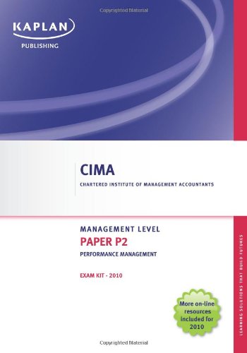 Paper P2 Performance Management - Exam Kit: CIMA: 9781847109064: Amazon ...
