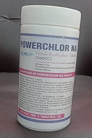 Powerchlor Water Purification Chlorine Tablets 1KG Pack : Amazon.in ...