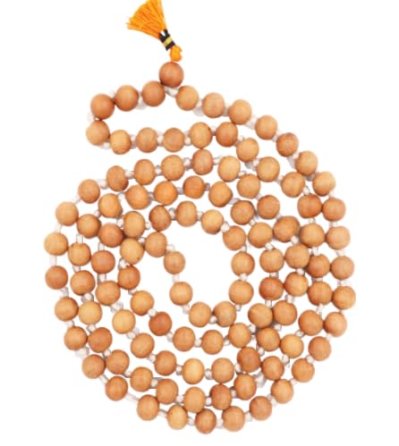 DeepMines White Chandan Mala Original Certified AAA+++ Grade सफेद चन्दन ...