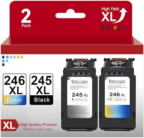 MaxPage 245 246 XL Black Color Ink Cartridge for Canon PG-245 XL CL-246 ...