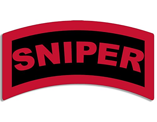Amazon.com - Red and Black SNIPER Tab Shaped Sticker (army military ...