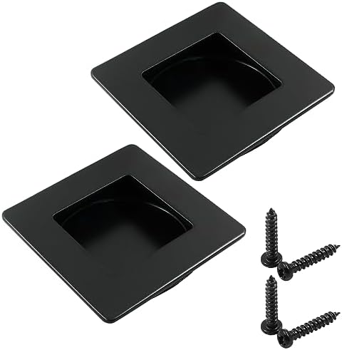 Waziaqoc 2 Packs Square Sliding Door Pulls, Stainless Steel Recessed ...