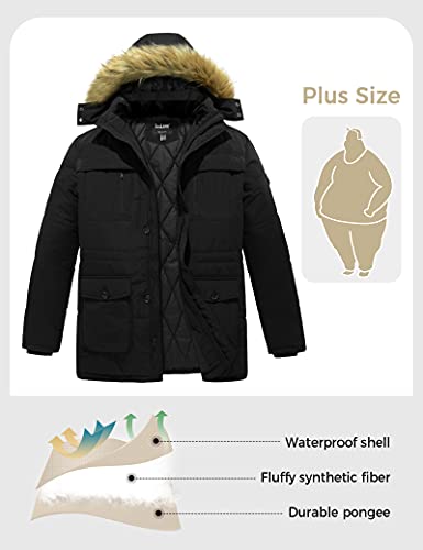 Reviews for Soularge Men's Big and Tall Winter Warm Heavy Hooded Parka ...