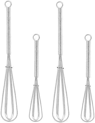 4 PCS Mini Wire Whisk Small Egg Whisks Mini Whisks Wire Stainless Steel ...