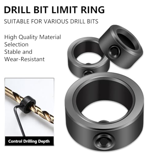 Depth Stop Rings, Drill Depth Stop Set, Depth Stop for Drill, Depth ...