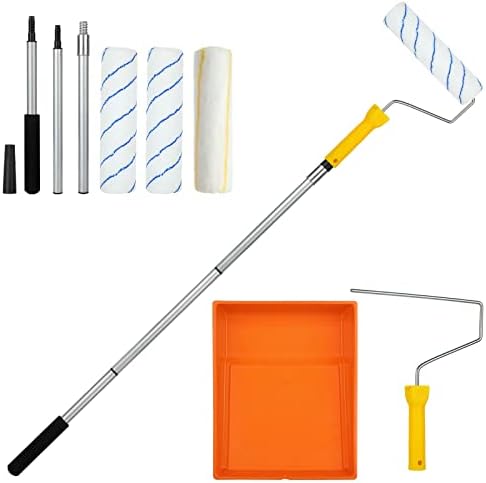 FWEEK Paint Roller Set, Telescopic Aluminium Alloy Rod Paint Roller ...