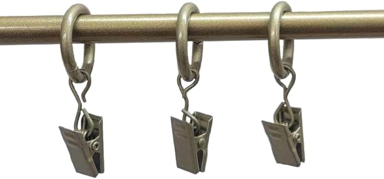 Amazon.com: 3/4" Round Antique Gold Finish Pinch-On Clip-On Slide Cafe ...