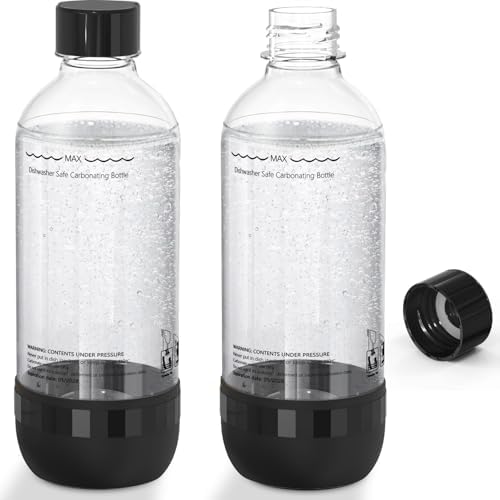 Thorder 2-Pack 1L Sparkling Water Bottles, PCTG, Heat-Resistant up to ...