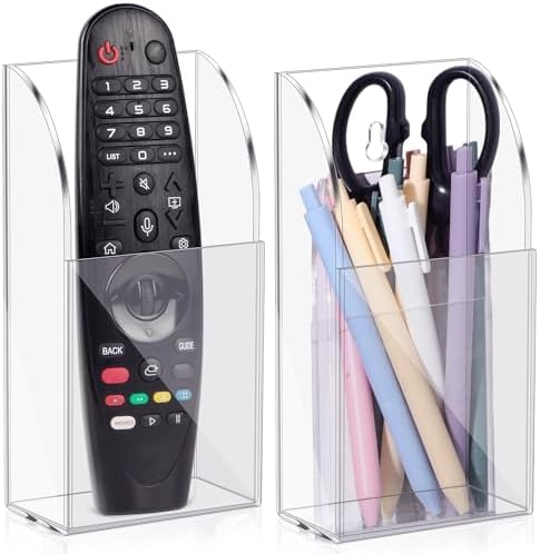 Amazon.com : TaoBary 2 Pack Wall Remote Control Holder Clear Acrylic ...