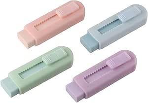 Amazon.com : okhobby 4 Pack Retractable Click Eraser,4 Soft Colors ...