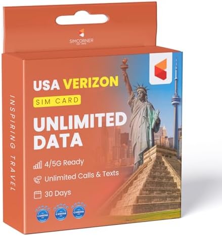 SimCorner USA Travel SIM Card (5G/4G Data,7 Days) - 3-in-1 Data SIM ...