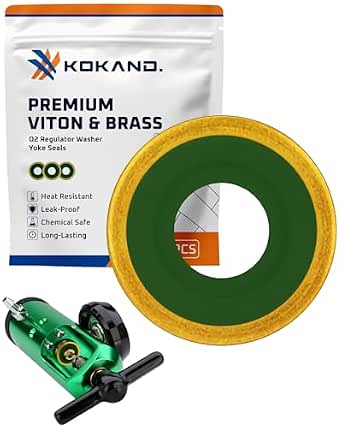 Amazon.com: Premium Oxygen Regulator Yoke Washer Seals (10pk) - Brass ...