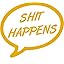 CLICKANDPRINT Aufkleber » WC Sticker Shit Happens, 130x114,0cm ...
